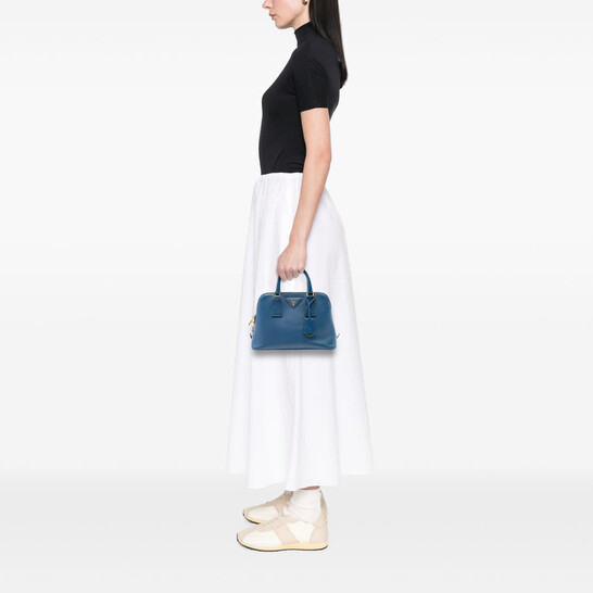Prada Pre-owned Prada Small Saffiano Lux Promenade Satchel ...