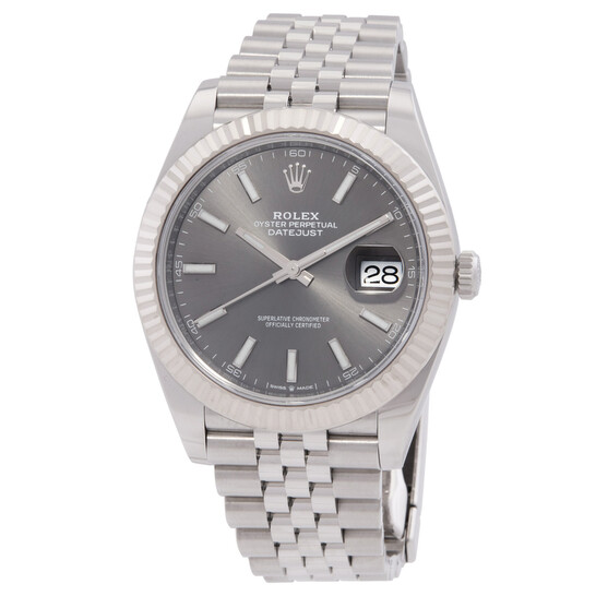 Rolex Pre-owned Pre-owned Rolex Datejust Dark Rhodium Dial Automatic ...