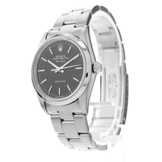 Rolex Pre-owned Rolex Air King Automatic Chronometer Black Dial Men's ...