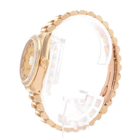 Rolex Pre-owned Rolex Datejust 31 Automatic Diamond Champagne Dial Men ...
