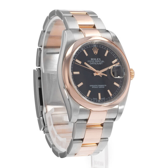 Rolex Pre-owned Rolex Datejust 36 Automatic Chronometer Black Dial Men's Watch 116201 BKSO - Pre ...