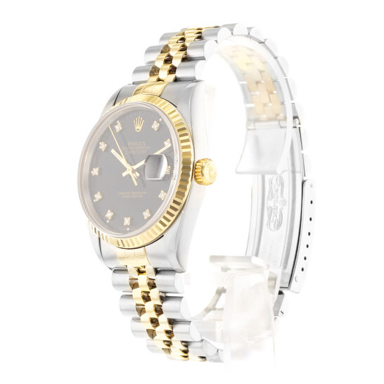 Rolex Pre-owned Rolex Datejust 36 Automatic Chronometer Black Dial Men ...