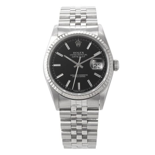 Rolex Pre-owned Rolex Datejust 36 Automatic Chronometer Black Dial Men ...