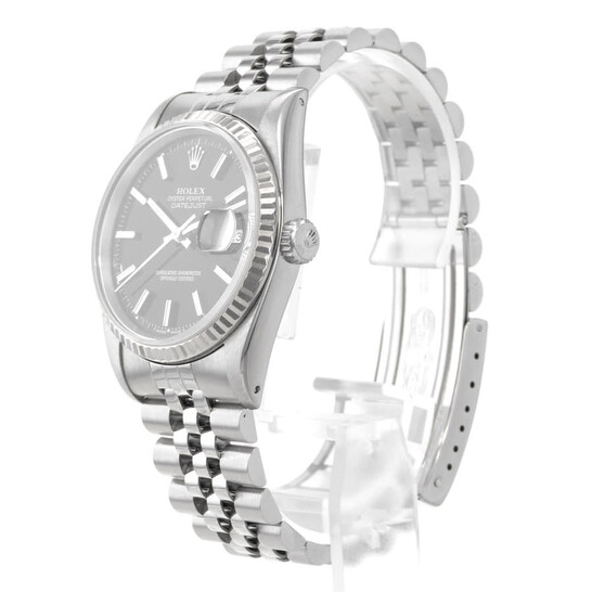 Rolex Pre-owned Rolex Datejust 36 Automatic Chronometer Black Dial Men ...