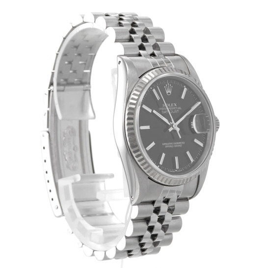 Rolex Pre-owned Rolex Datejust 36 Automatic Chronometer Black Dial Men ...