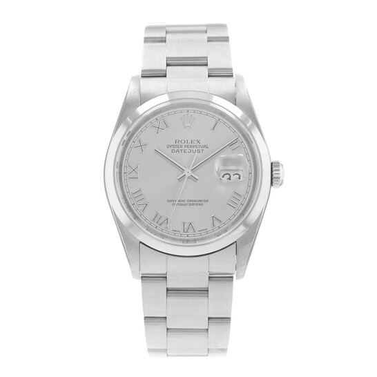 Rolex Pre-owned Rolex Datejust 36 Automatic Chronometer Grey Dial Men's ...