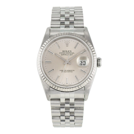 Rolex Pre-owned Rolex Datejust 36 Automatic Chronometer Silver Dial Men's Watch 16234 SSJ - Pre ...