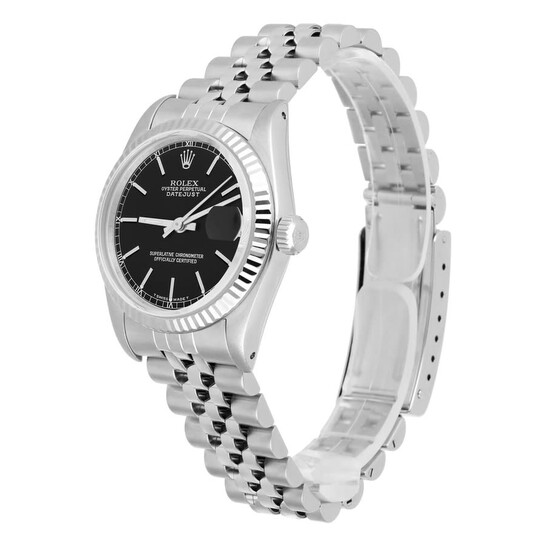 Rolex Pre-owned Rolex Datejust Automatic Black Dial Ladies Watch 68274 ...