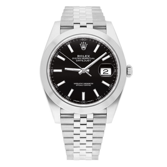 Rolex Pre-owned Rolex Datejust Automatic Black Dial Men's Watch 126300 ...