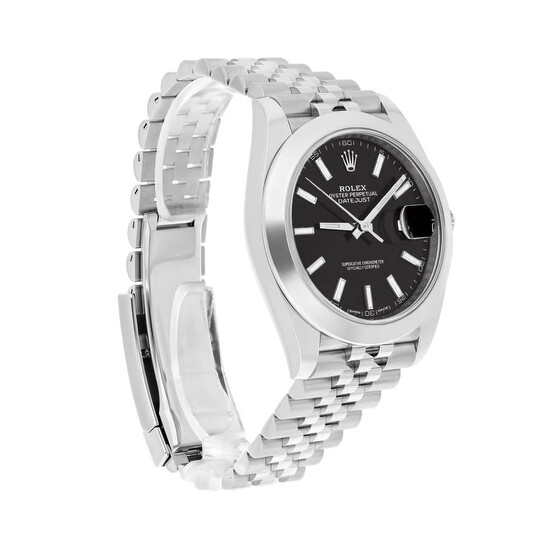 Rolex Pre-owned Rolex Datejust Automatic Black Dial Men's Watch 126300 ...