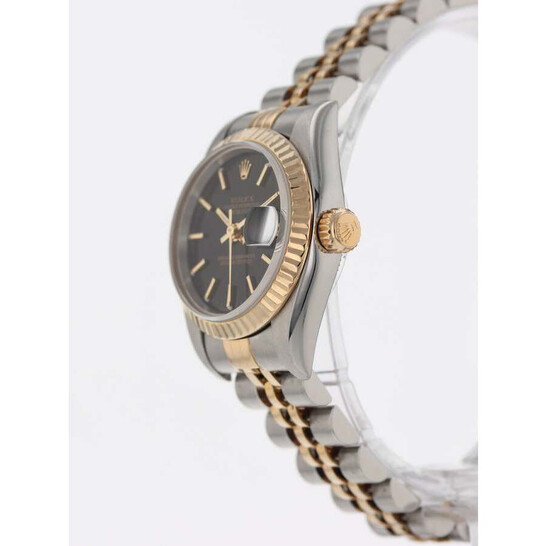 Rolex Pre-owned Rolex Datejust Automatic Chronometer Black Dial Ladies ...