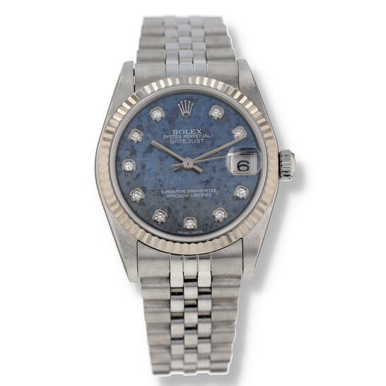 Rolex Pre-owned Rolex Datejust Automatic Chronometer Diamond Blue ...