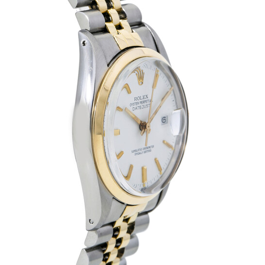 Rolex Pre-owned Rolex DateJust Automatic Chronometer White Dial Men's ...
