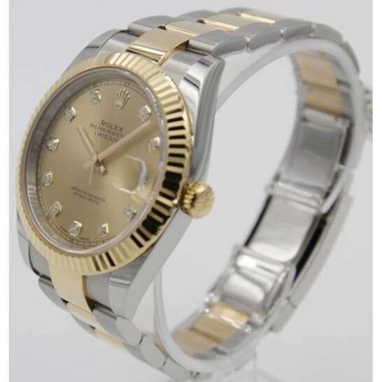 Rolex Pre-owned Rolex DateJust II Automatic Diamond Champagne Dial Men's Watch 126333 CDO - Pre ...