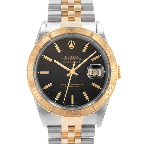 Rolex Pre-owned Rolex Datejust Turn-O-Graph Automatic Chronometer Black ...