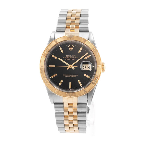 Rolex Pre-owned Rolex Datejust Turn-O-Graph Automatic Chronometer Black ...