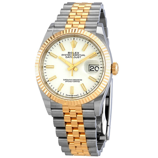Rolex Pre-owned Rolex Datejust White Dial Men's Watch M126233-0019 ...