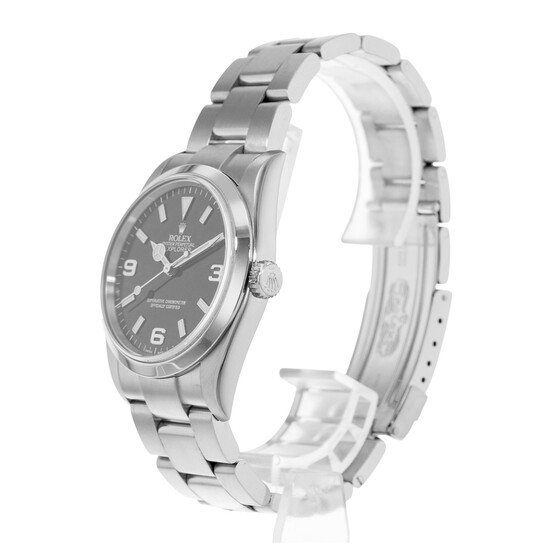Rolex Pre-owned Rolex Explorer 36 Automatic Chronometer Black Dial Men ...
