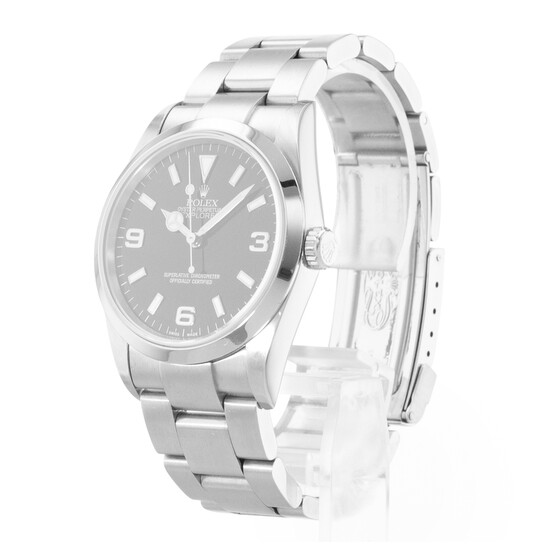 Rolex Pre-owned Rolex Explorer 36 Automatic Chronometer Black Dial Men ...