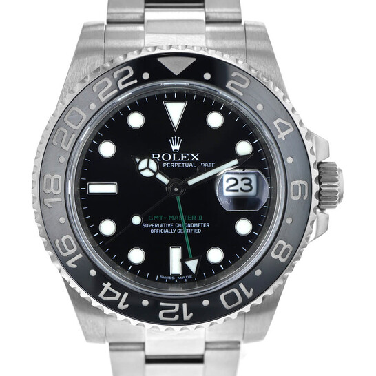 Rolex Pre-owned Rolex GMT-Master II GMT Automatic Chronometer Black ...