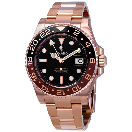 Rolex Pre-owned Rolex Gmt-Master Ii GMT Black Dial Men's Watch ...