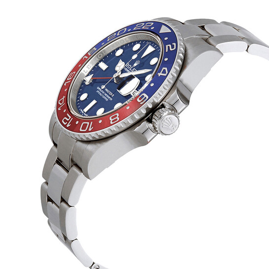 Rolex Pre-owned Rolex Gmt-Master Ii GMT Blue Dial Men's Watch ...