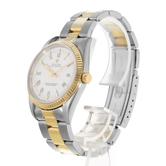 Rolex Pre-owned Rolex Oyster Perpetual 34 Automatic White Dial Men's ...
