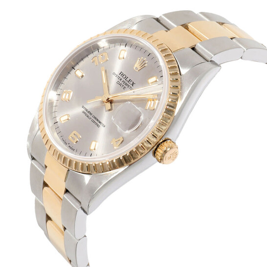 Rolex Pre-owned Rolex Oyster Perpetual Automatic Chronometer Grey Dial ...