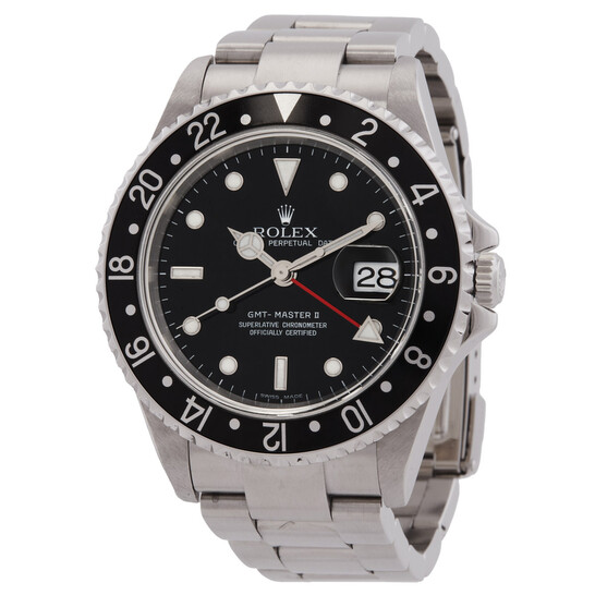 Rolex Pre-owned Rolex Oyster Perpetual GMT Master II BlackBezel Men's ...