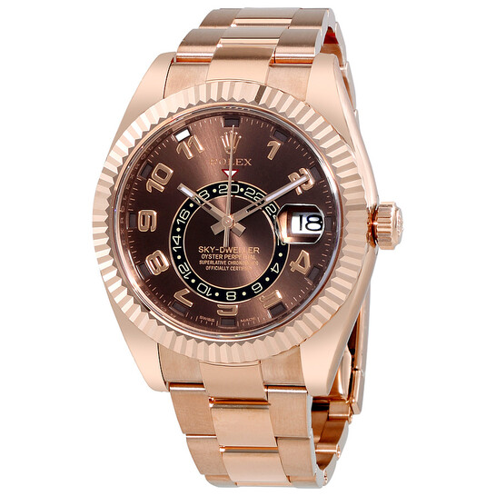 Rolex Pre-owned Rolex Sky Dweller GMT Automatic Chocolate Dial Men's ...