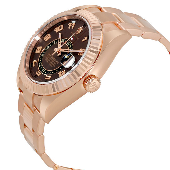 Rolex Pre-owned Rolex Sky Dweller GMT Automatic Chocolate Dial Men's ...