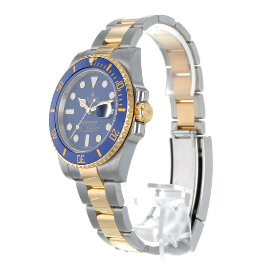Rolex Pre-owned Rolex Submariner Automatic Chronometer Blue Dial Men's ...