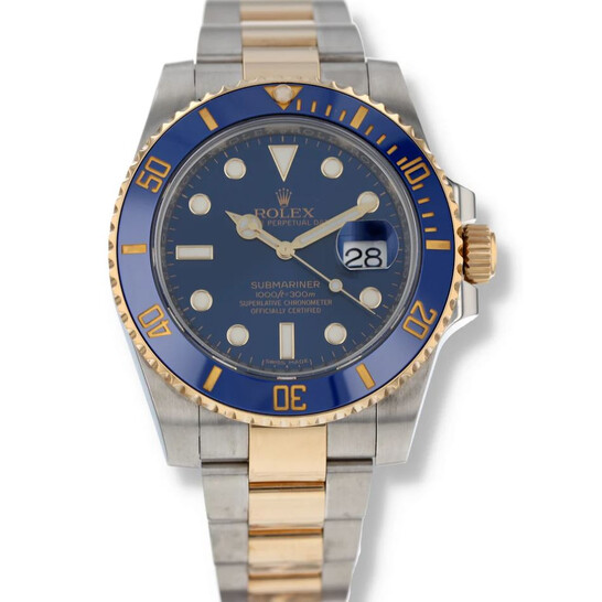 Rolex Pre-owned Rolex Submariner Blue Dial Men's Watch 116613LB ...