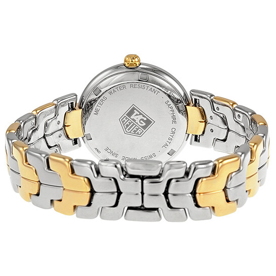 Tag Heuer Pre-owned Tag Heuer Link Lady Diamond Silver guilloche Dial ...