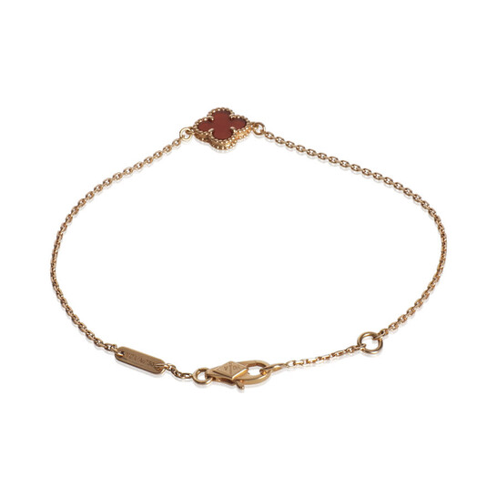 Van Cleef & Arpels Pre-Owned Van Cleef & Arpels Rose Gold Carnelian ...