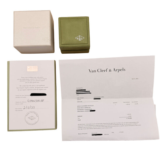 Van Cleef & Arpels Pre-Owned Van Cleef & Arpels Rose Gold Carnelian ...