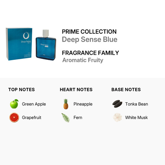 Prime Collection Men's Deep Sense Blue EDP Spray 3.5 oz Fragrances ...