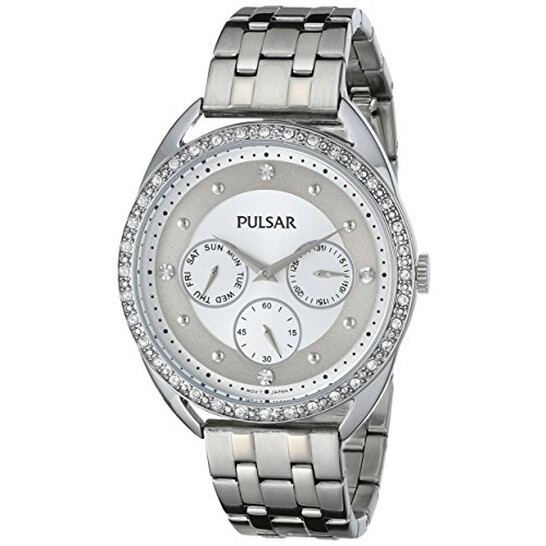 Pulsar Date Day Crystal Silver Dial Ladies Watch PP6177 037738145024 ...