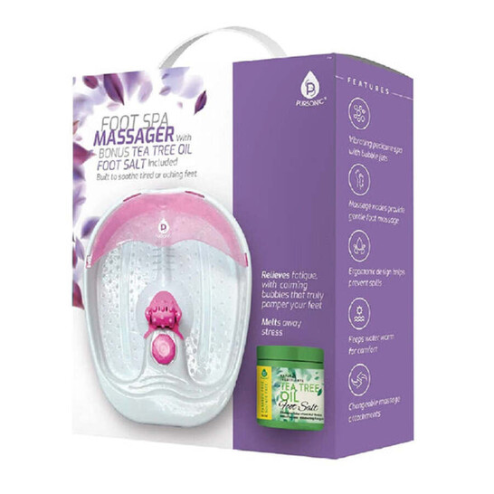 Pursonic Foot Spa Massager with Tea Tree Oil Foot Salt Scrub (Warming ...