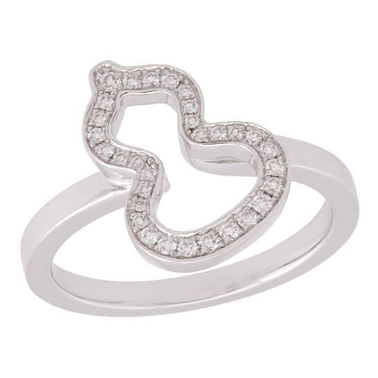 Qeelin Wulu Petite 18k White Gold Diamond Ring, Size 51 WUR40AAWGDI ...