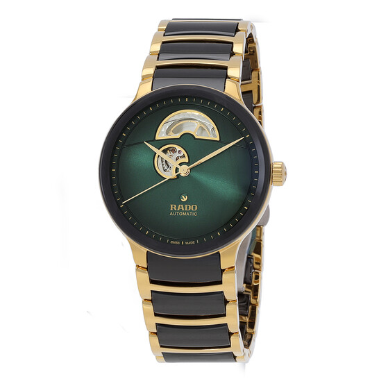 Rado Centrix Automatic Green Dial Two-Tone Unisex Watch R30008302 ...
