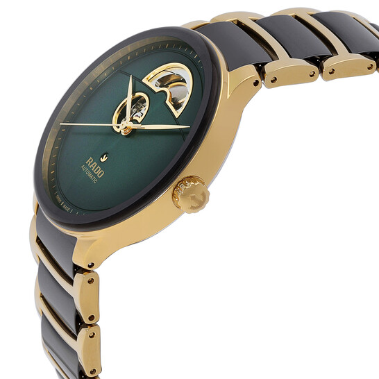Rado Centrix Automatic Green Dial Two-Tone Unisex Watch R30008302 ...