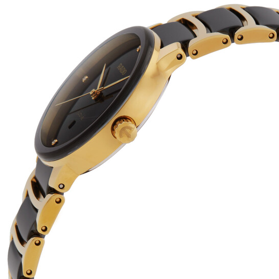 Rado Centrix Diamonds Quartz Black Dial Ladies Watch R30025712 ...