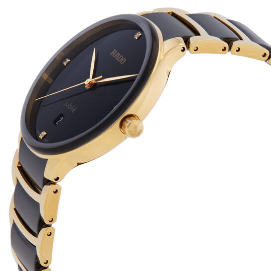 Rado Centrix Diamonds Quartz Black Dial Unisex Watch R30022712 ...