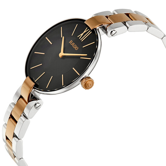 Rado Coupole Black Dial Two-tone Ladies Watch R22850163 7612819048192 ...