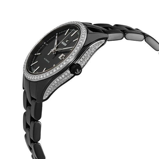 Rado HyperChrome Automatic Diamond Black Dial Ladies Watch R32482152 ...