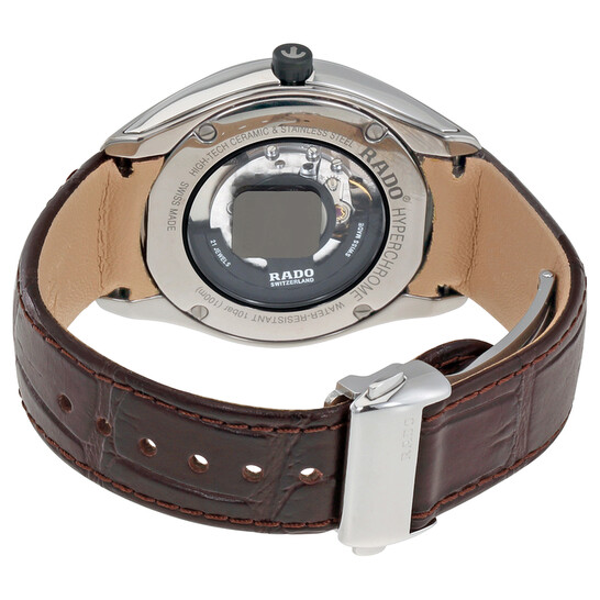 Rado HyperChrome Automatic Silver Dial Brown Leather Men's Watch ...