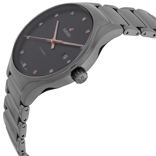 Rado True Automatic Diamond Black Dial Unisex Watch R27057732 ...