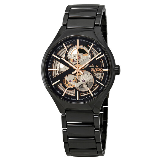 Rado True Automatic Open Heart Black/Skeleton Dial Men's High-Tech ...