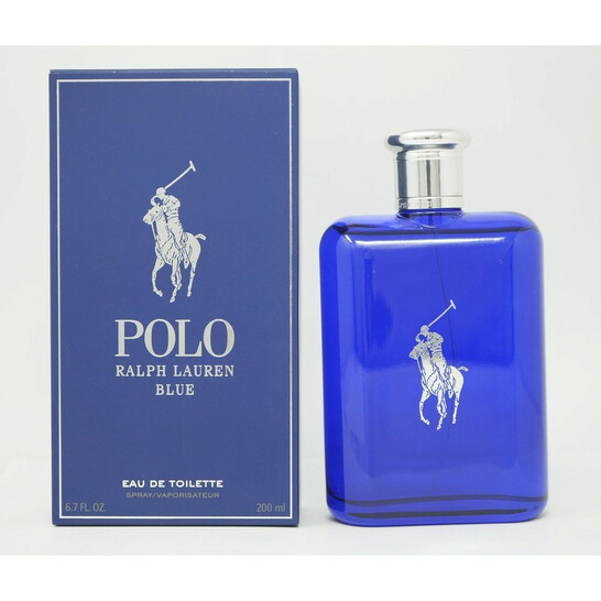 Ralph Lauren Men's Polo Blue EDT Spray 6.7 oz Fragrances 3960575047240 ...